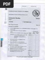 2025 Grade9 ComputerStudies Paper1 | PDF | Microsoft Word | Input/Output