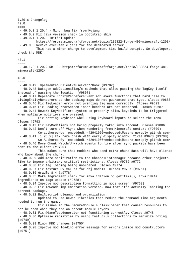 Change Log | PDF | Computer Engineering | Computing