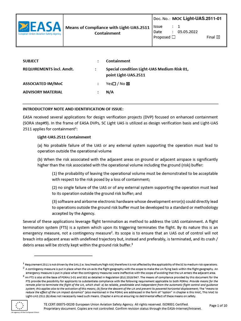 Moc Light-Uas 2511 | PDF | Risk