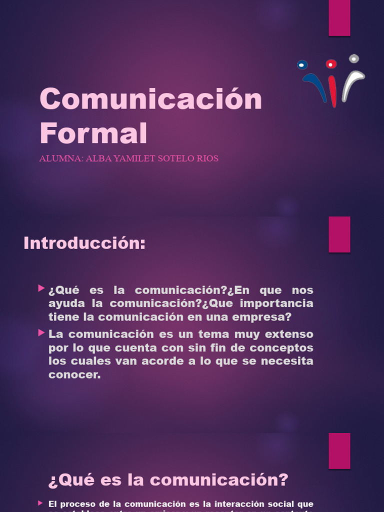 Comunicación Formal | Descargar gratis PDF | Comunicación | Información