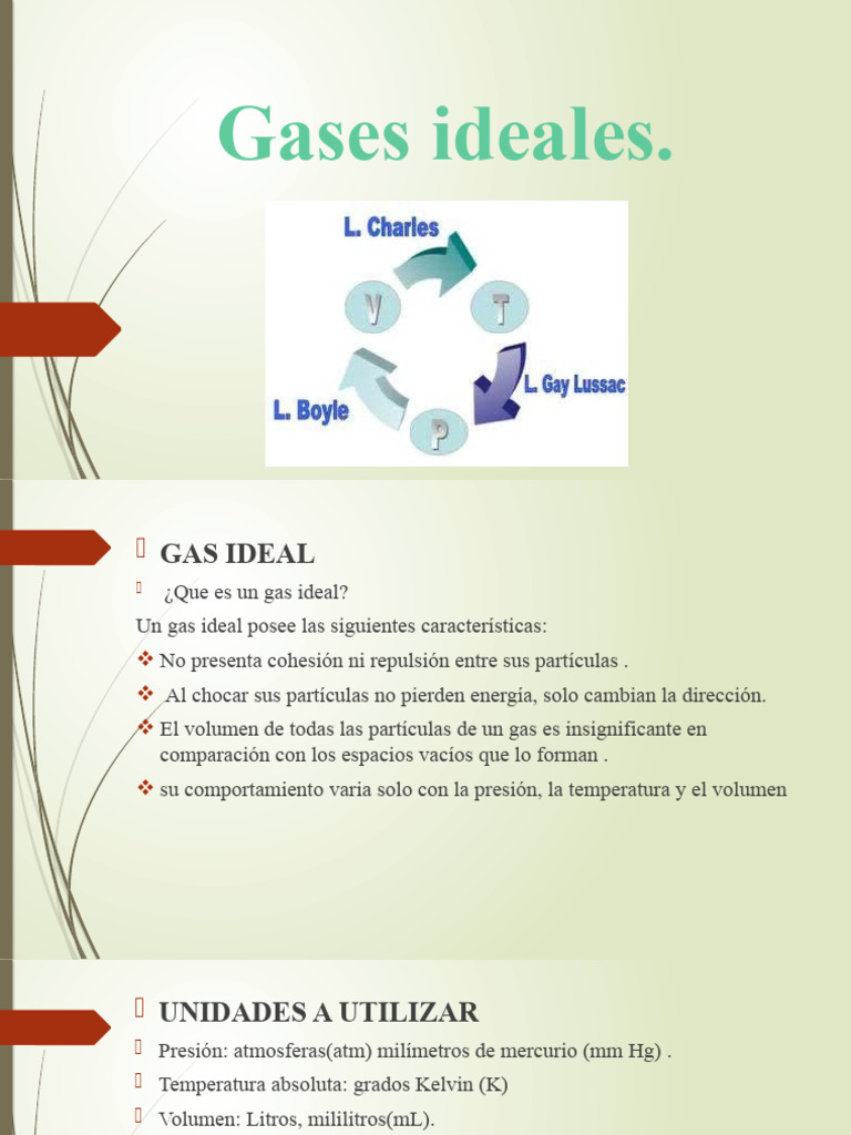 Características y leyes de gases ideales | PDF | Gases | Presión