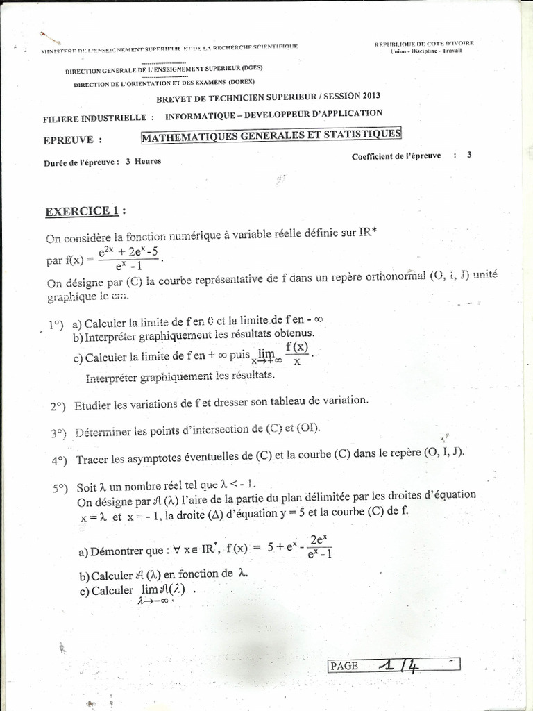 Maths Sujets Bts | PDF