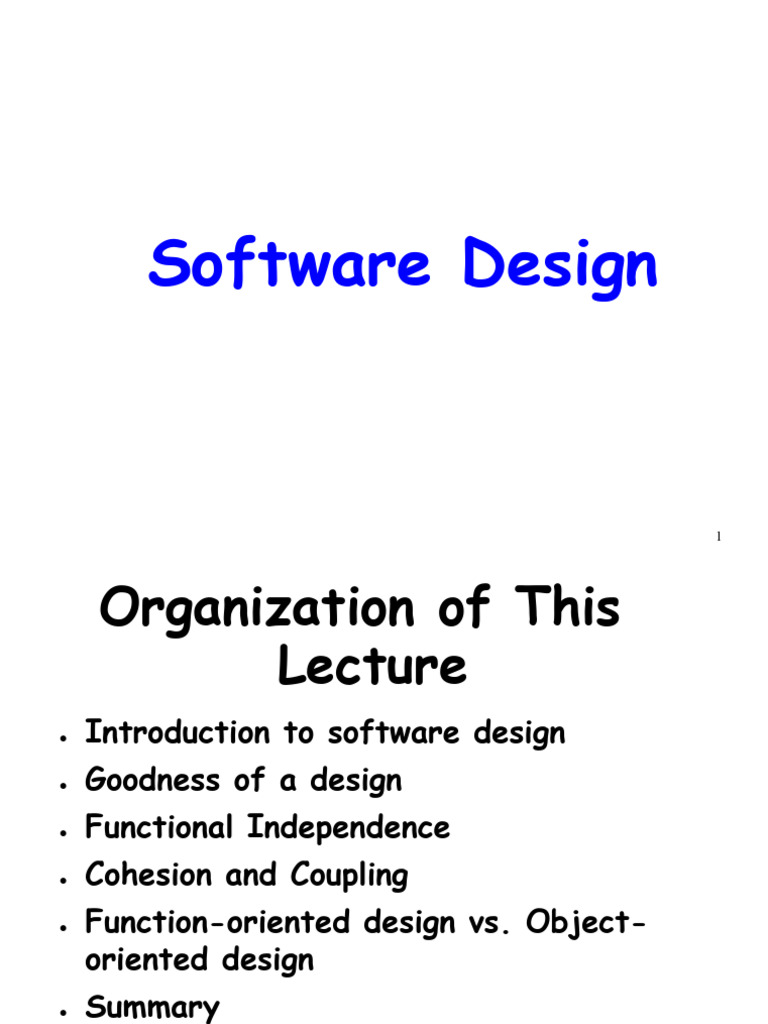Software Design Pdf Object Oriented Programming Class Computer Programming