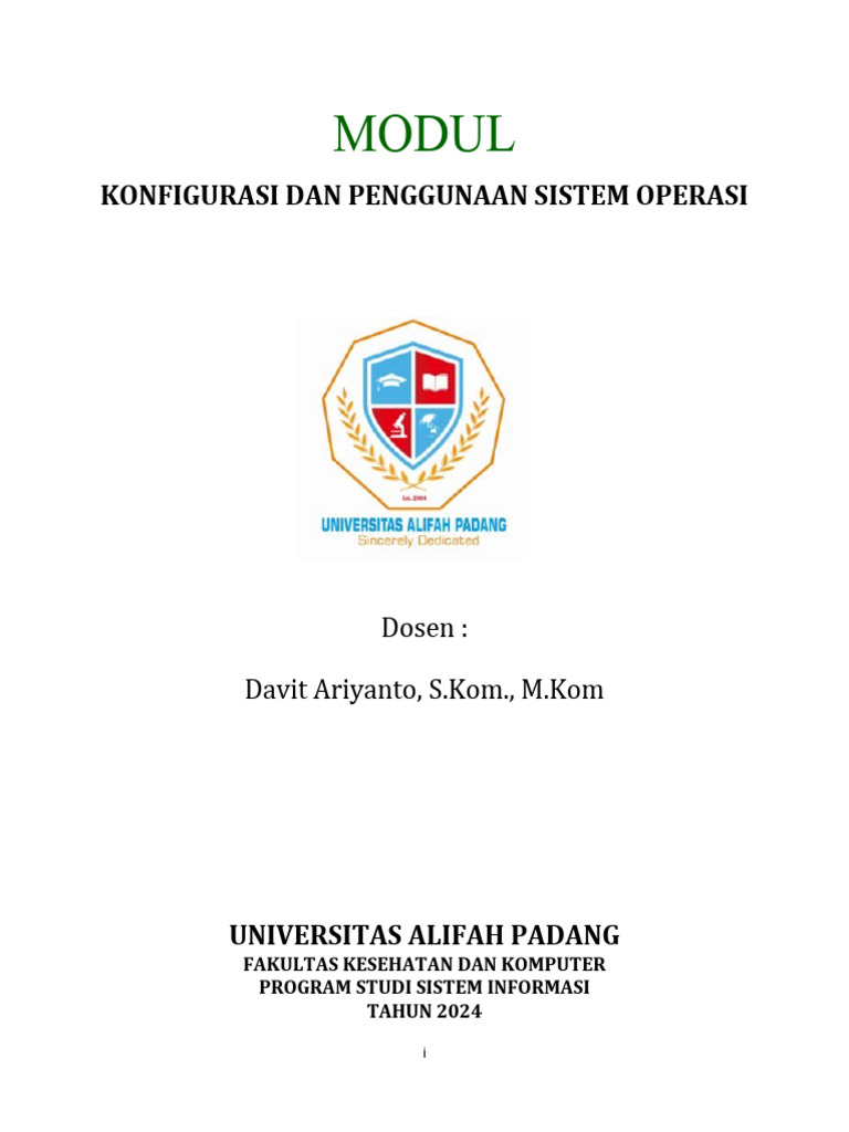 Modul Sistem Operasi | PDF | Bisnis