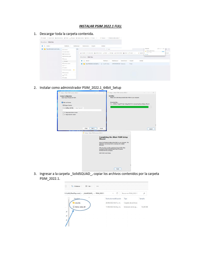 Leeme - Indicaciones para Instalar PSIM | PDF