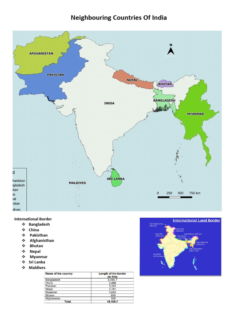 Neighbouring Countries of India | PDF | Afghanistan | Bhutan
