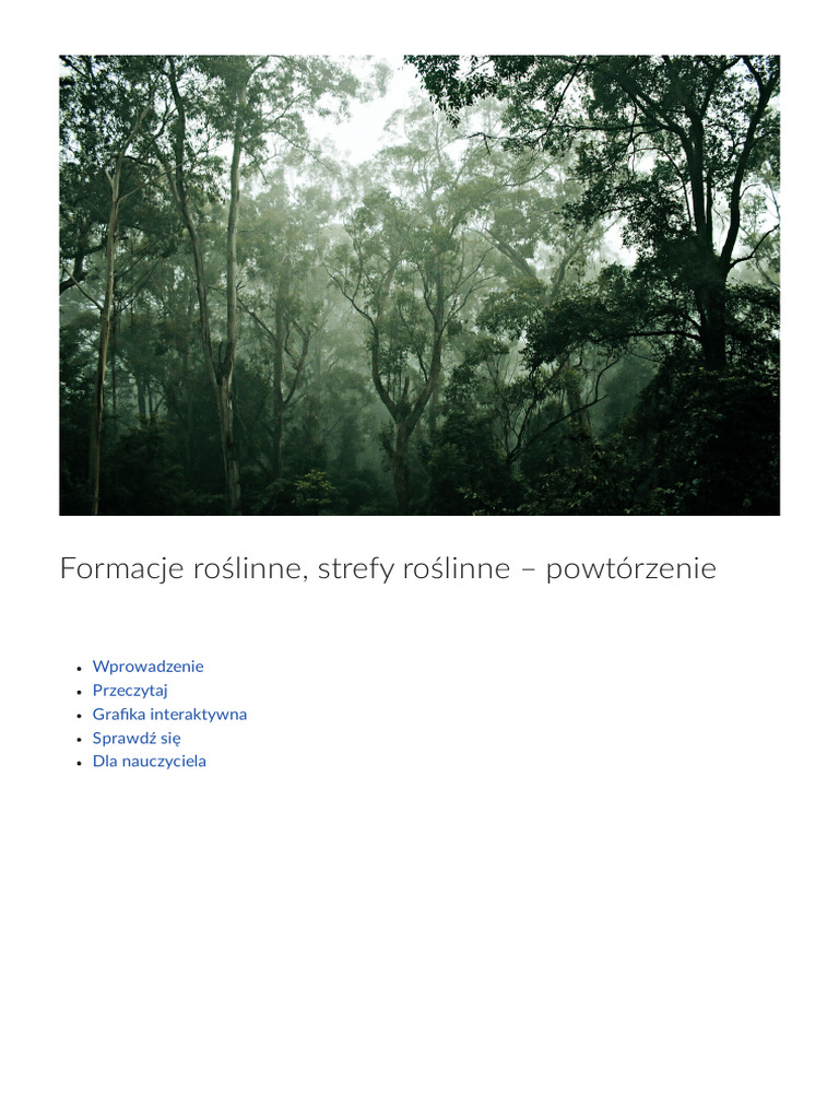 Formacje Roslinne Strefy Roslinne Powtorzenie | PDF