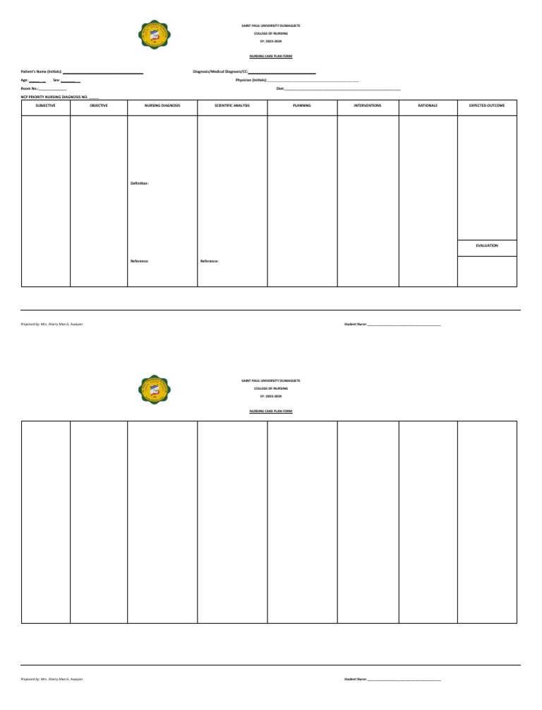 NCP Formatting CNO 2024 | PDF