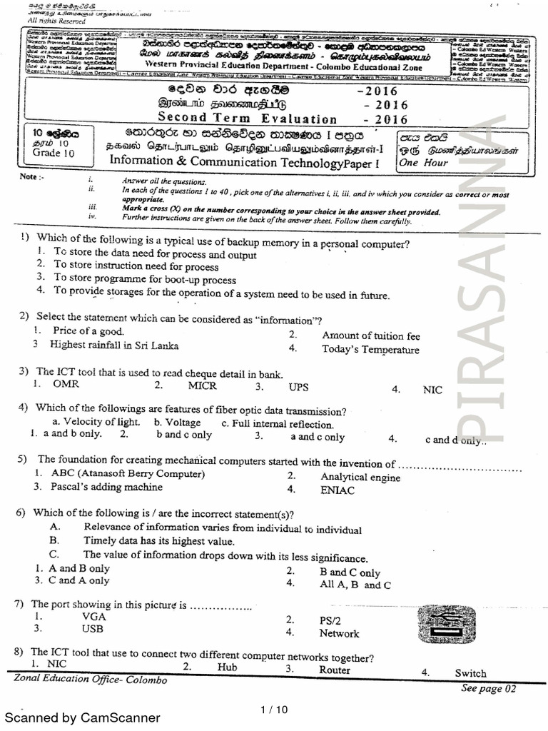 Grd 10 final ict | PDF | Computing | Computer Science