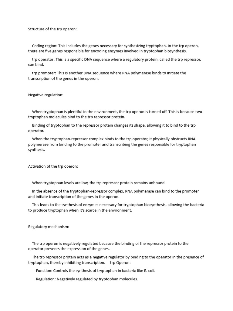 Negative and Postive Reuglation | PDF | Operon | Regulation Of Gene ...