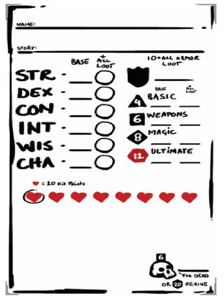 Flesh Single Sheet Icrpg | PDF