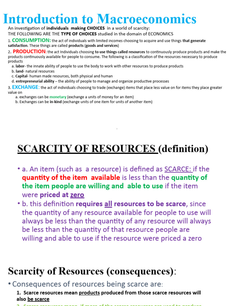 Introduction To Macroeconomics Lectue1 (Chapter 1) | PDF | Economics ...