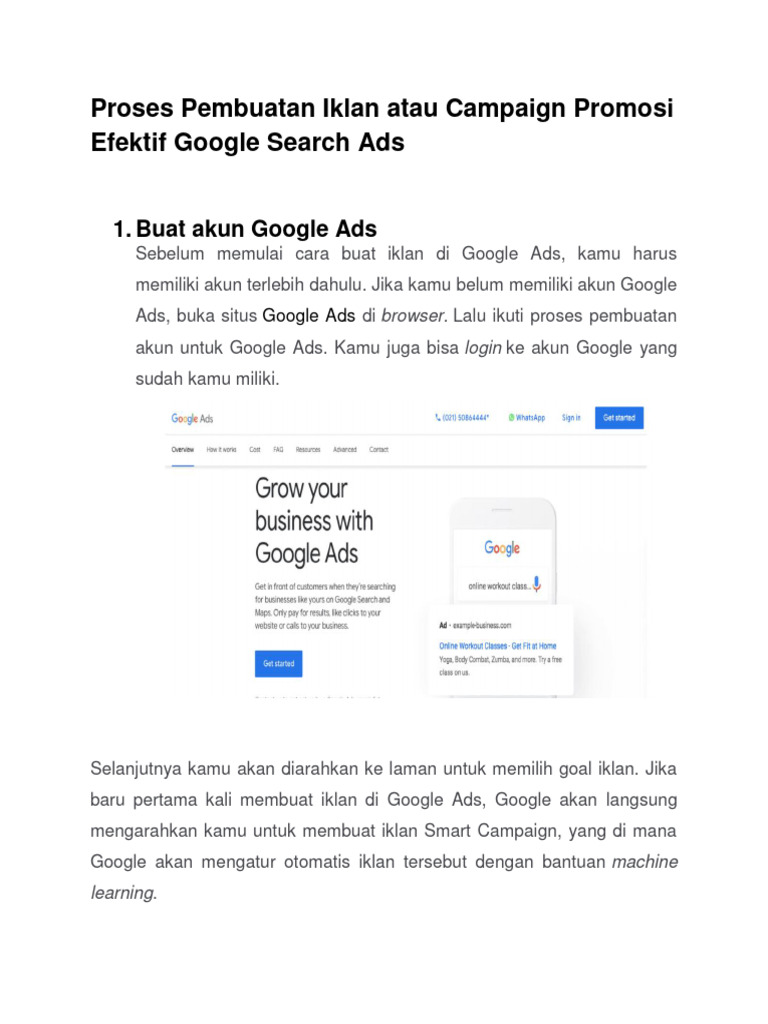 Panduan Lengkap Buat Iklan Google Ads | PDF