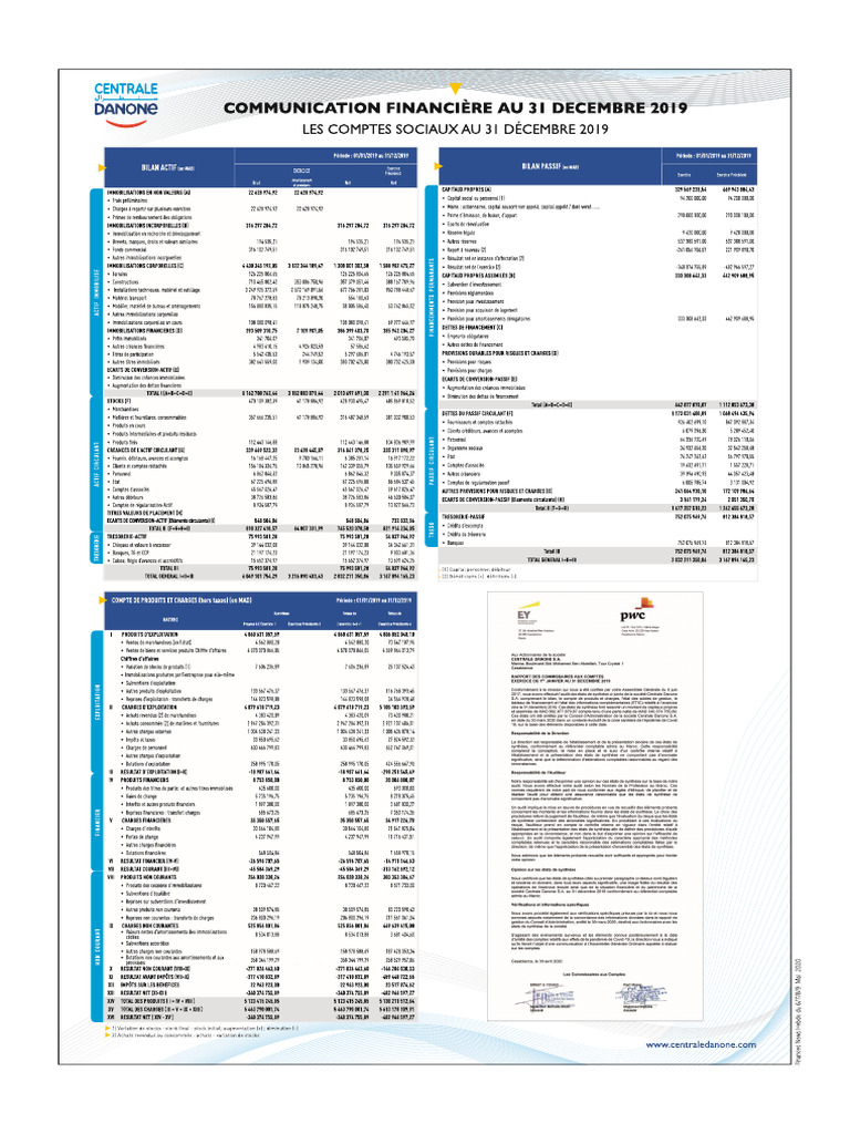 Centrale Danone 2019 | PDF