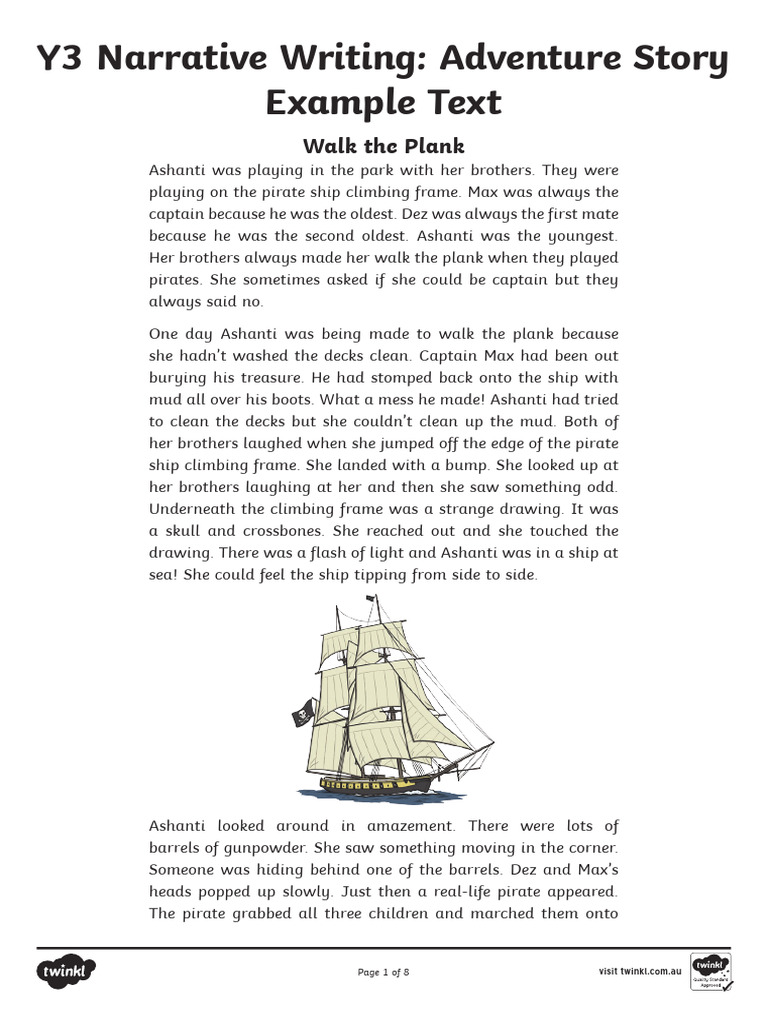 "Y3 Adventure Story: Walk the Plank" | PDF | Sentence (Linguistics) | Comma