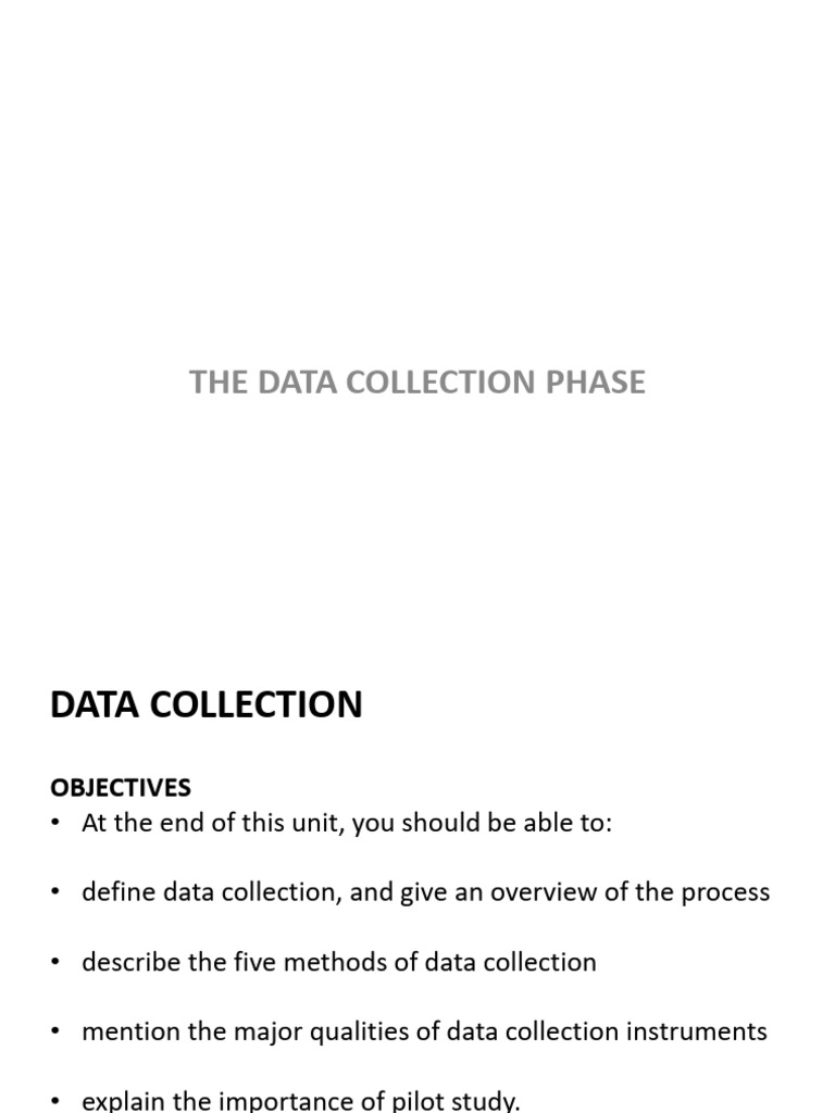 The Data Collection Phase | Download Free PDF | Questionnaire | Data ...