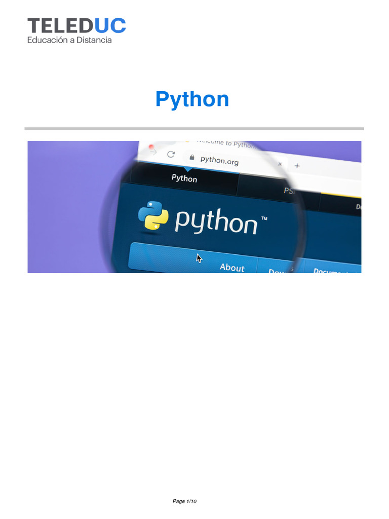 Curso de Python Teleduc | PDF | Python (lenguaje de programación) | Ciencias de la Computación