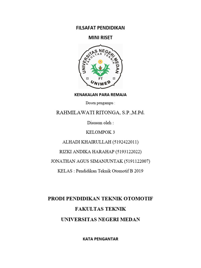 Mini Riset Filsafat Pendidikan | PDF