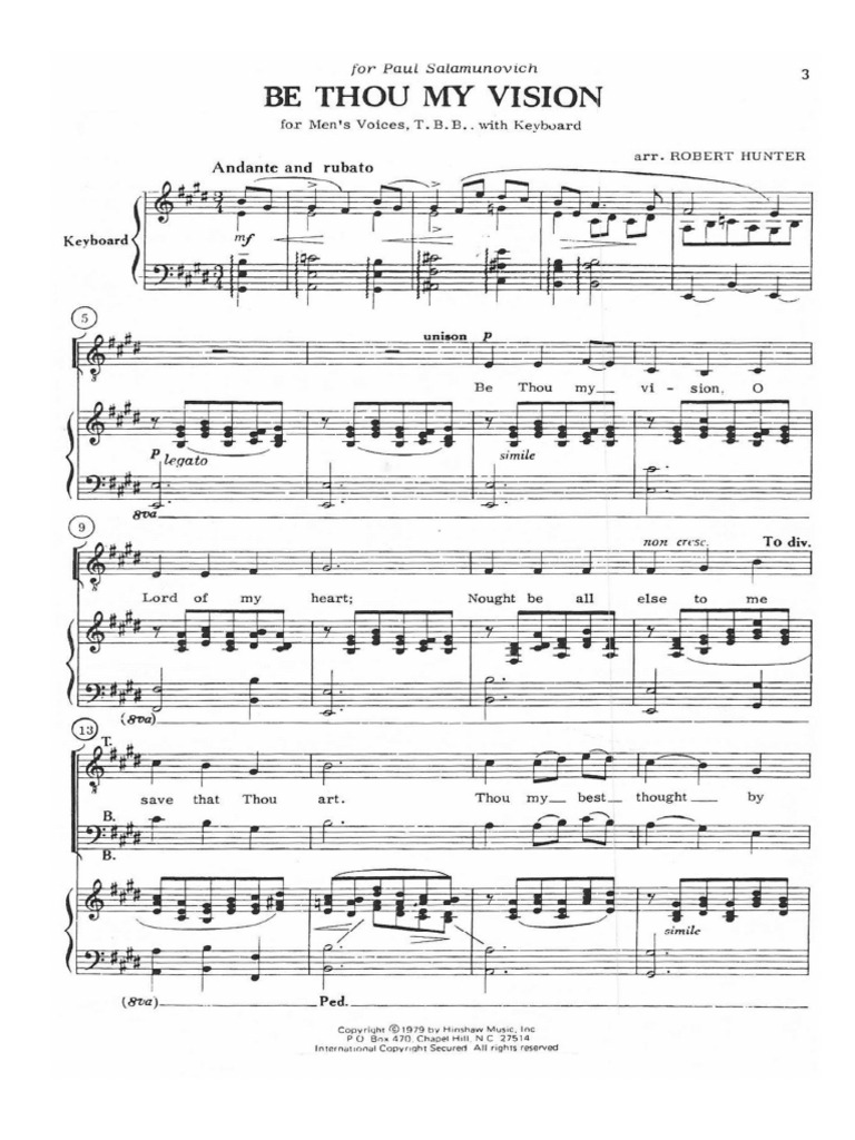 Be Thou My Vision | PDF