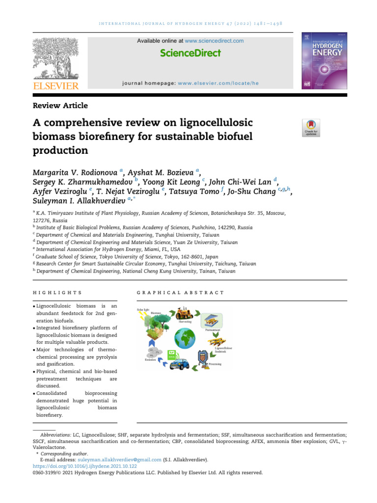 Lignocellulosic Biomass for Biofuels | PDF | Biofuel | Pyrolysis