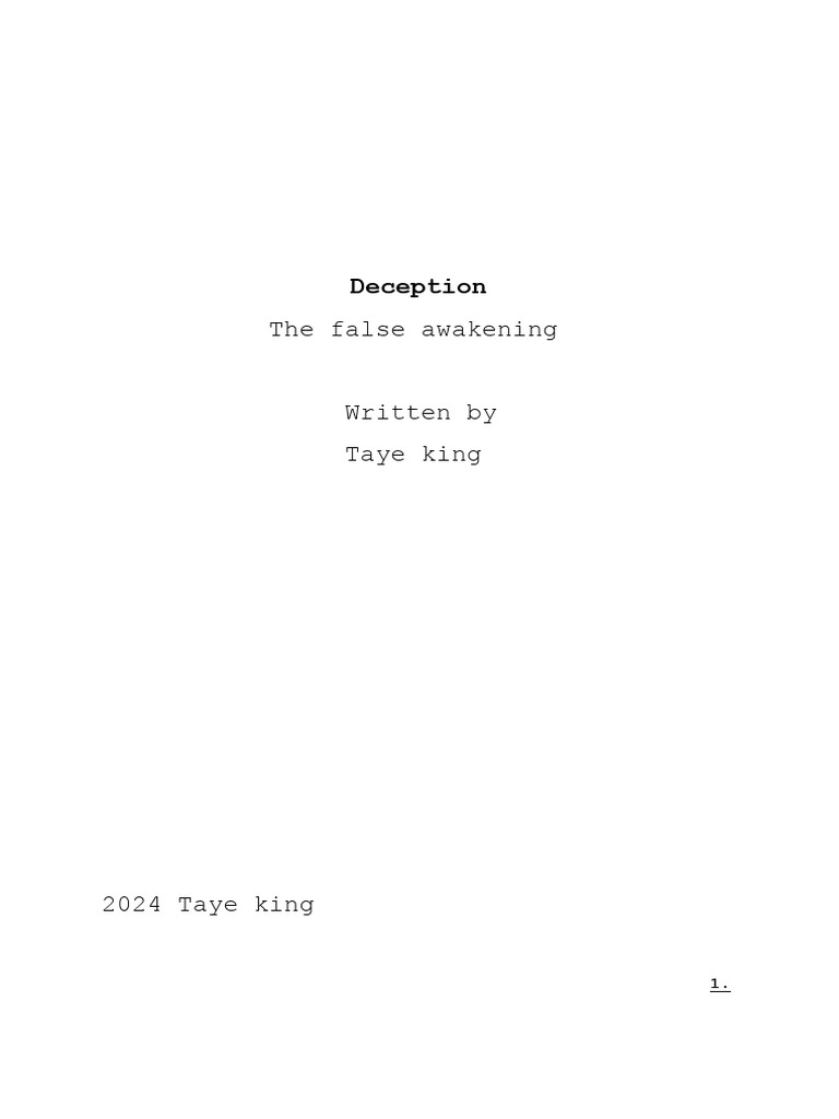 Script Deception Final | PDF | Language Arts & Discipline