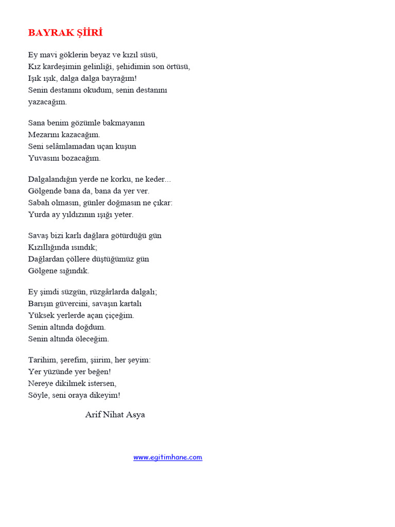 Bayrak Şiiri | PDF