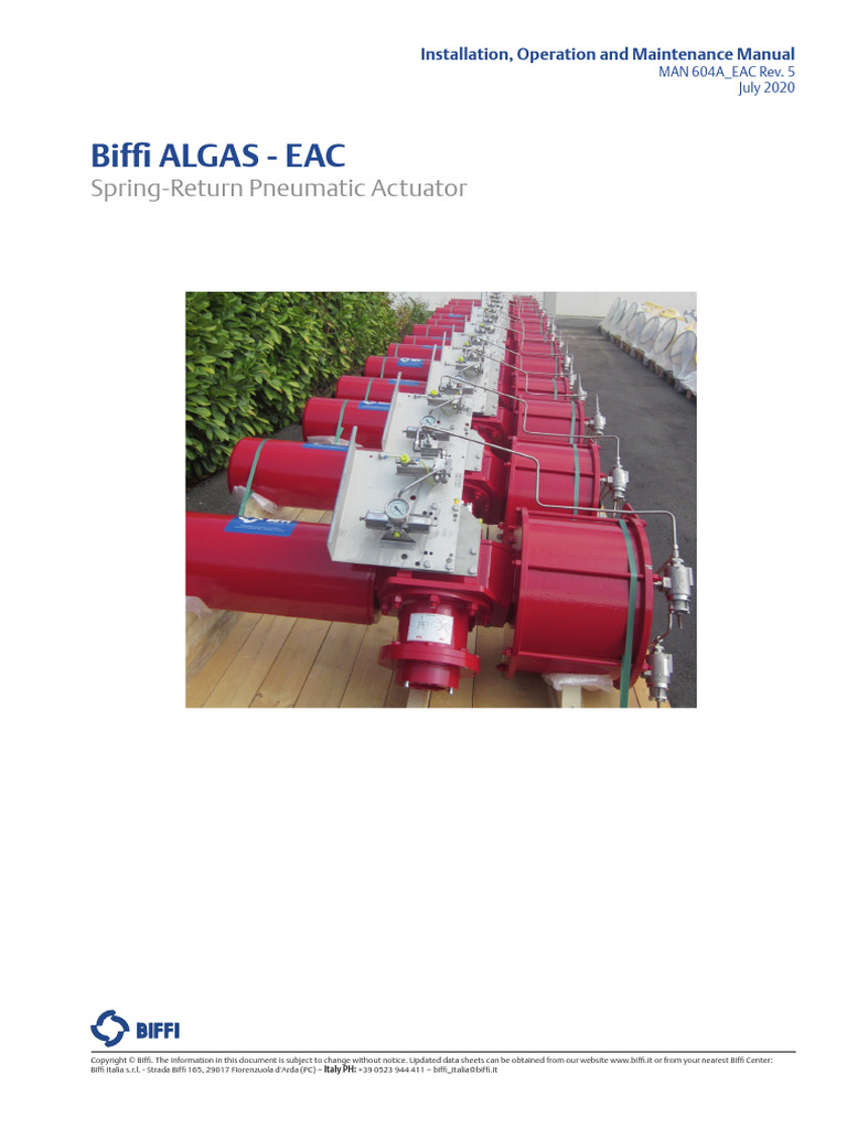 Manual Algas Eac Spring Return Pneumatic Actuator Man 604a Eac en Us ...