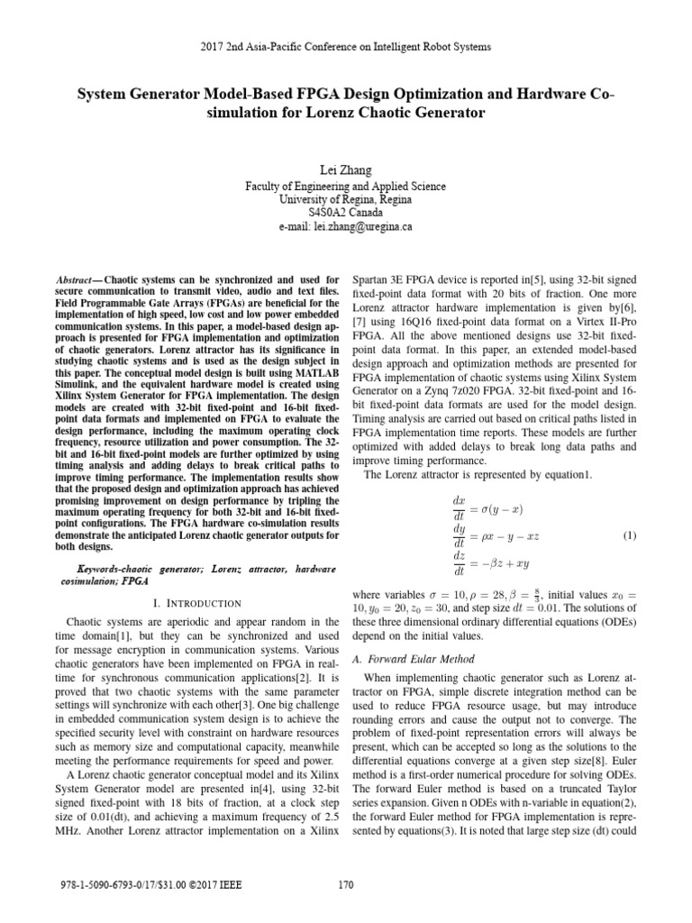 Paper1 | PDF | Field Programmable Gate Array | Chaos Theory
