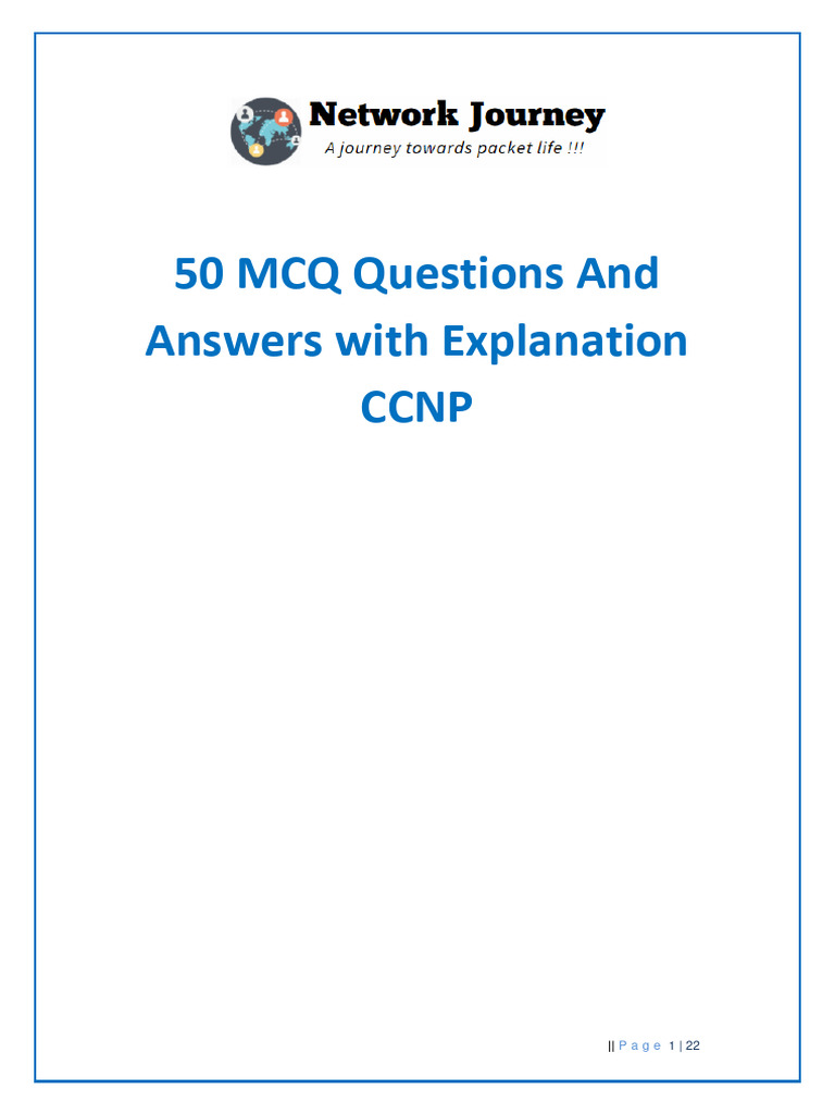 50 Mcq Ccnp Pdf Pdf Routing Computer Network