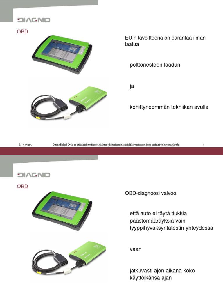 Muuttunut OBD-diagnoosi - Ohjelman Kulku | PDF
