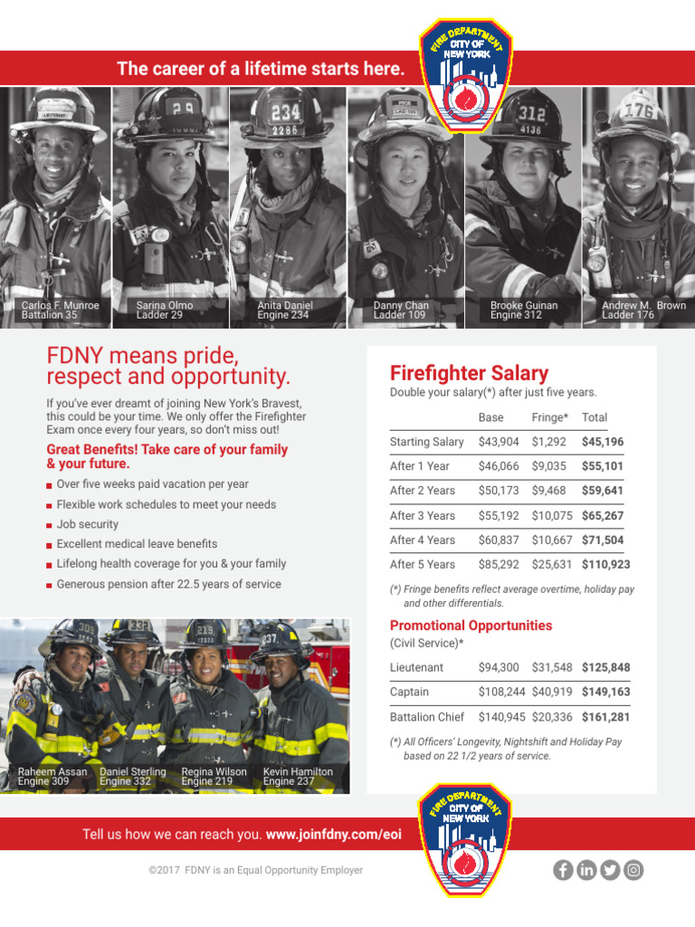 Firefighter Information Sheet | PDF | New York City Fire Department ...