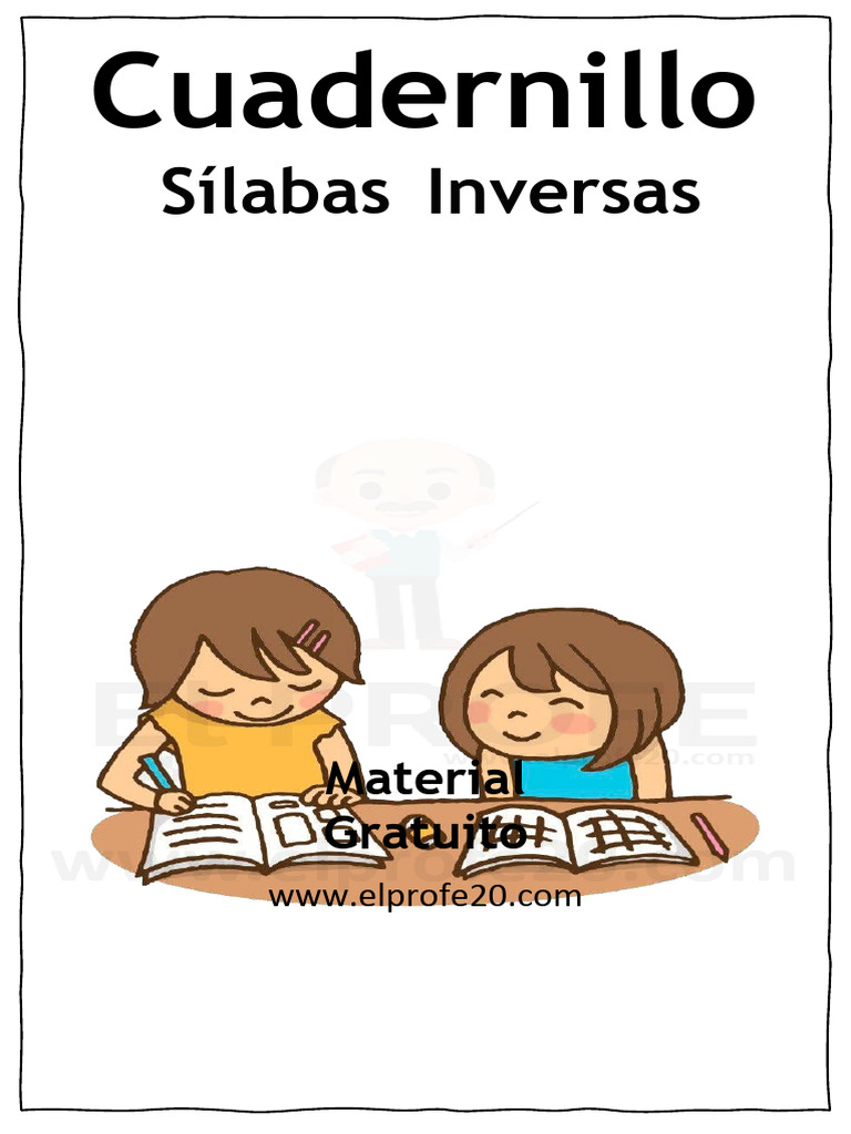 Cuadernillo de Silabas Inversas Elprofe20 Gratis | PDF