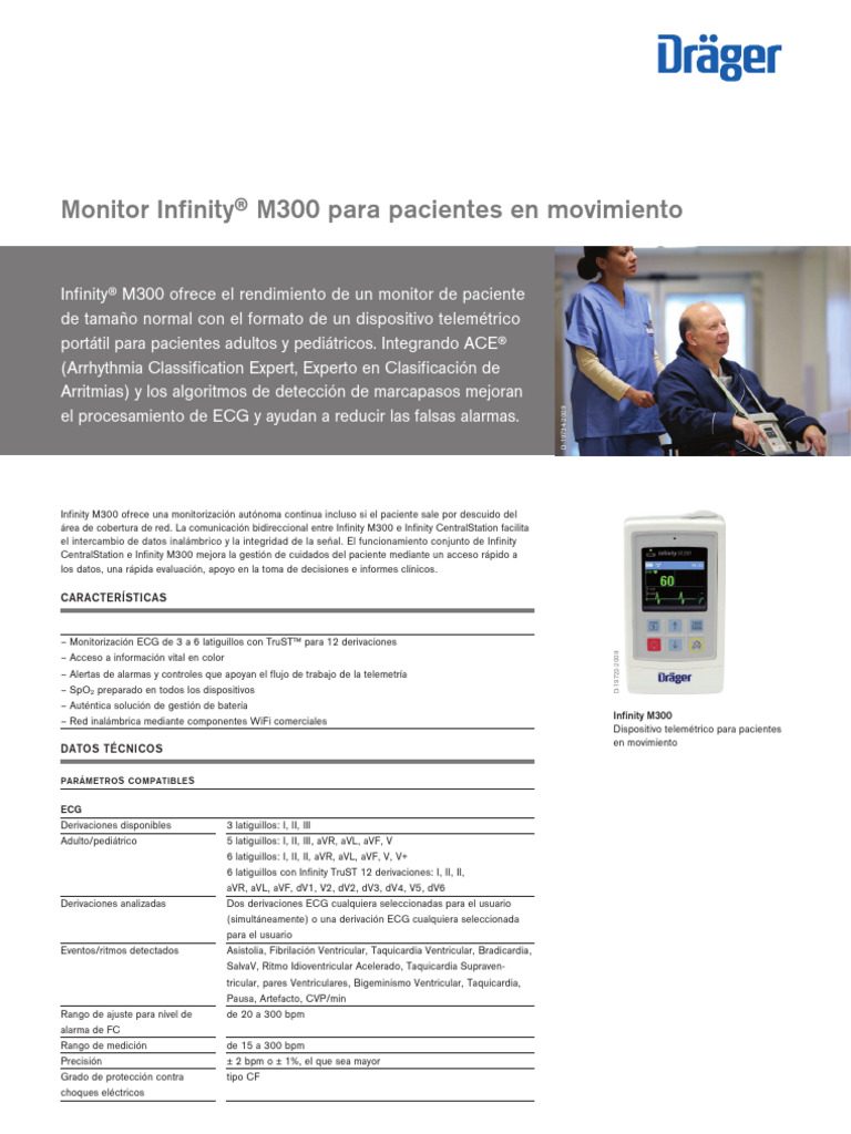 Monitor Infinity M300 para Pacientes en Movimiento: Características ...