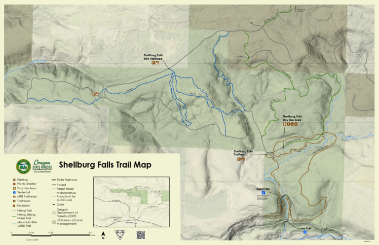Shellburg Falls Trail Map Guide | PDF | Routes | Transport Infrastructure