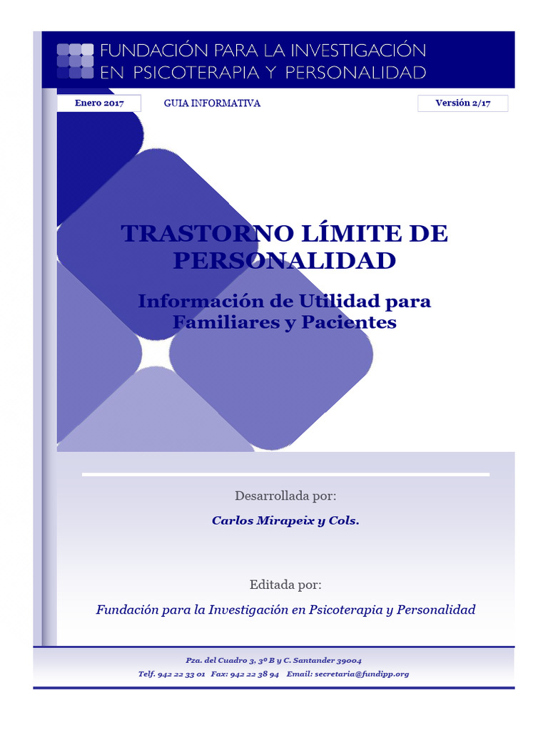 Guia TLP | PDF | Trastorno límite de la personalidad | Autolesiones