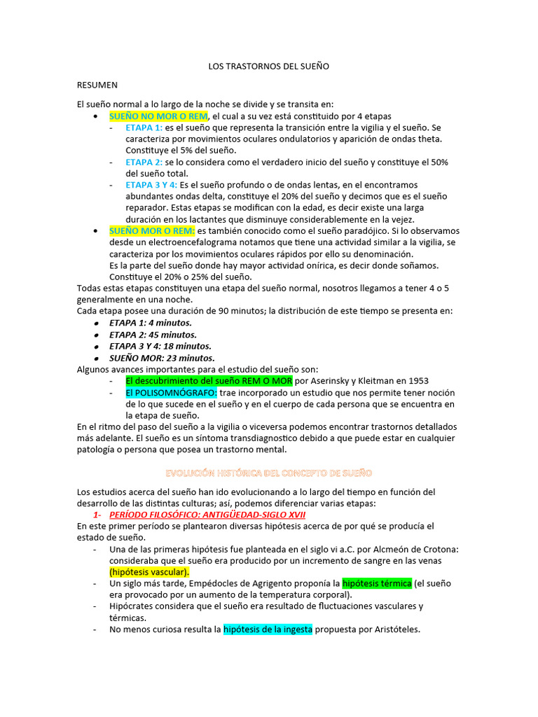 Trastornos del Sueño: Clasificación y Tipos | PDF | Apnea del sueño | Apnea