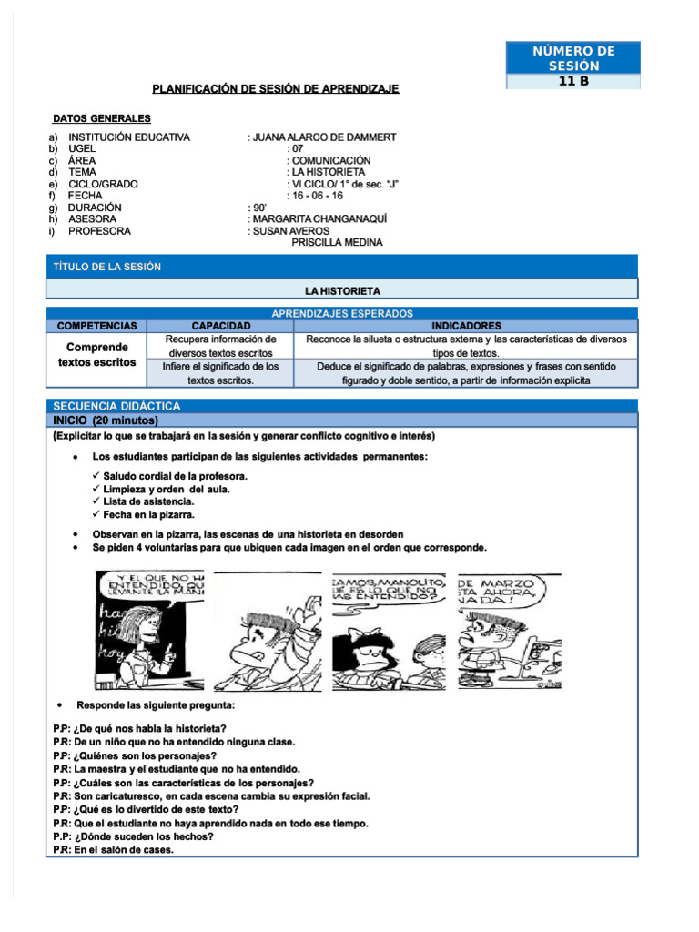 PDF Sesion La Historieta - Compress | PDF