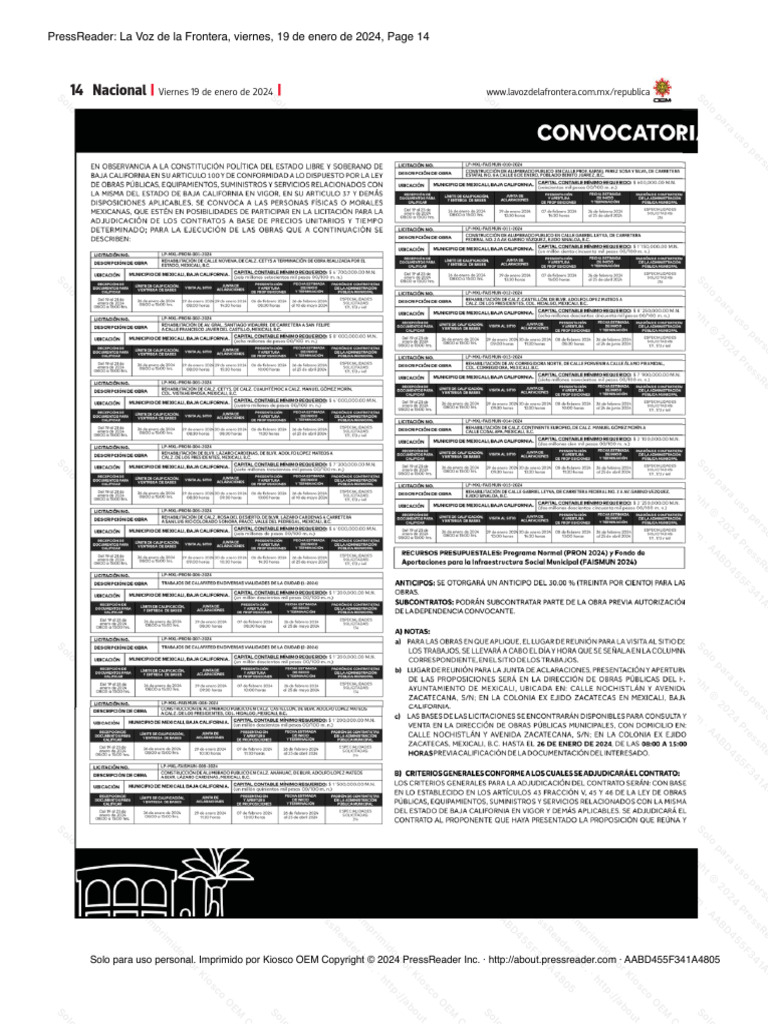 PressReader PressReader La Voz de La Frontera, Viernes, 19 de Enero de 2024, P | PDF