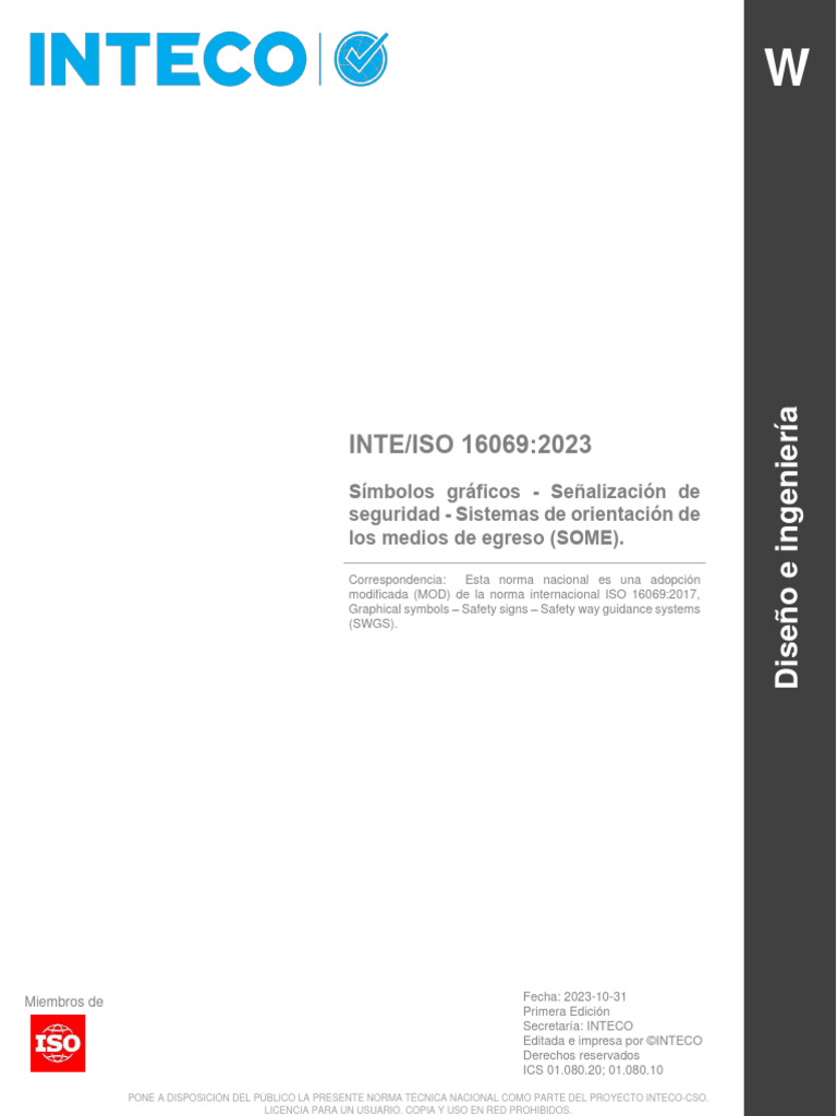 Inte Iso 16069 2023 | PDF | Organización internacional para la ...