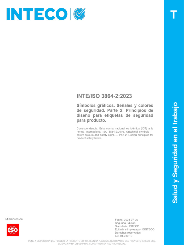 Inte Iso 3864-2 2023 | PDF | Organización internacional para la ...