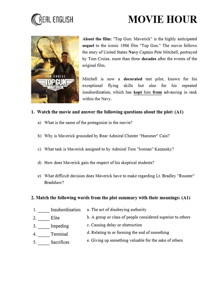 Top Gun: Maverick Film Analysis Guide | PDF