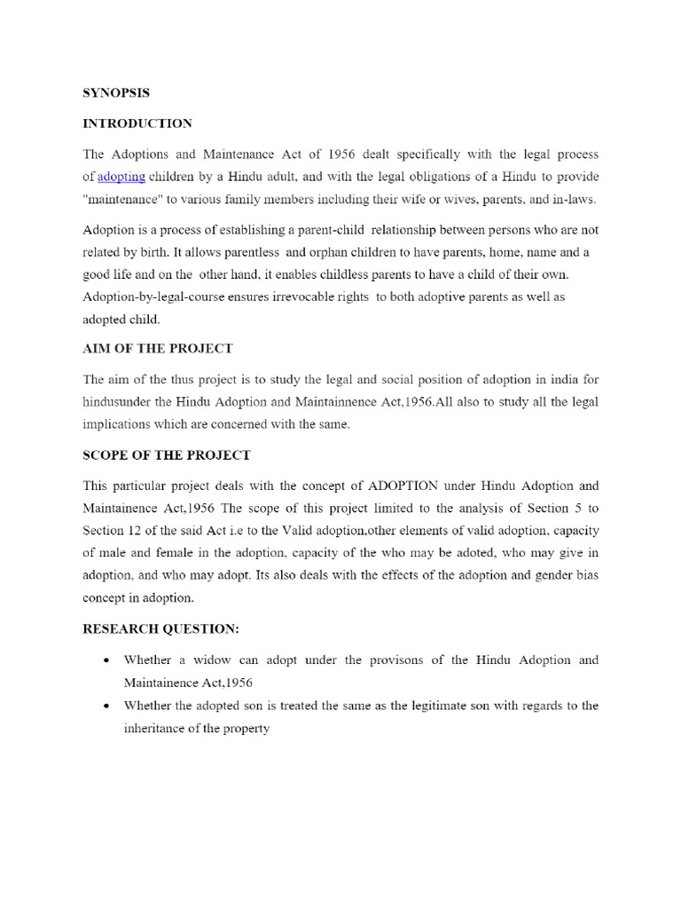 Family Law Project 2024 | PDF