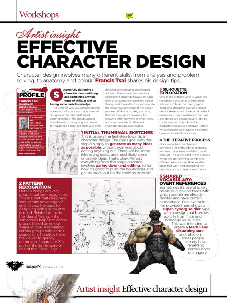 Effective Character Design - ImagineFX - Francis Tsai | PDF | Asymmetry ...