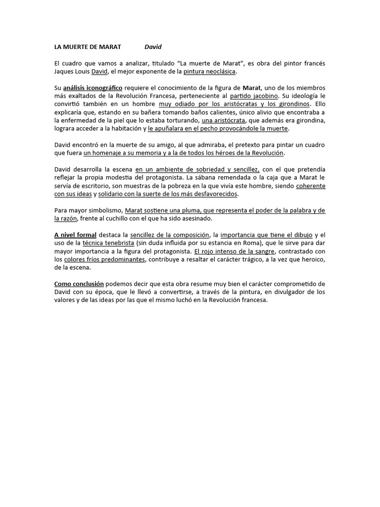 La Muerte de Marat | PDF | Historia | Ficción general