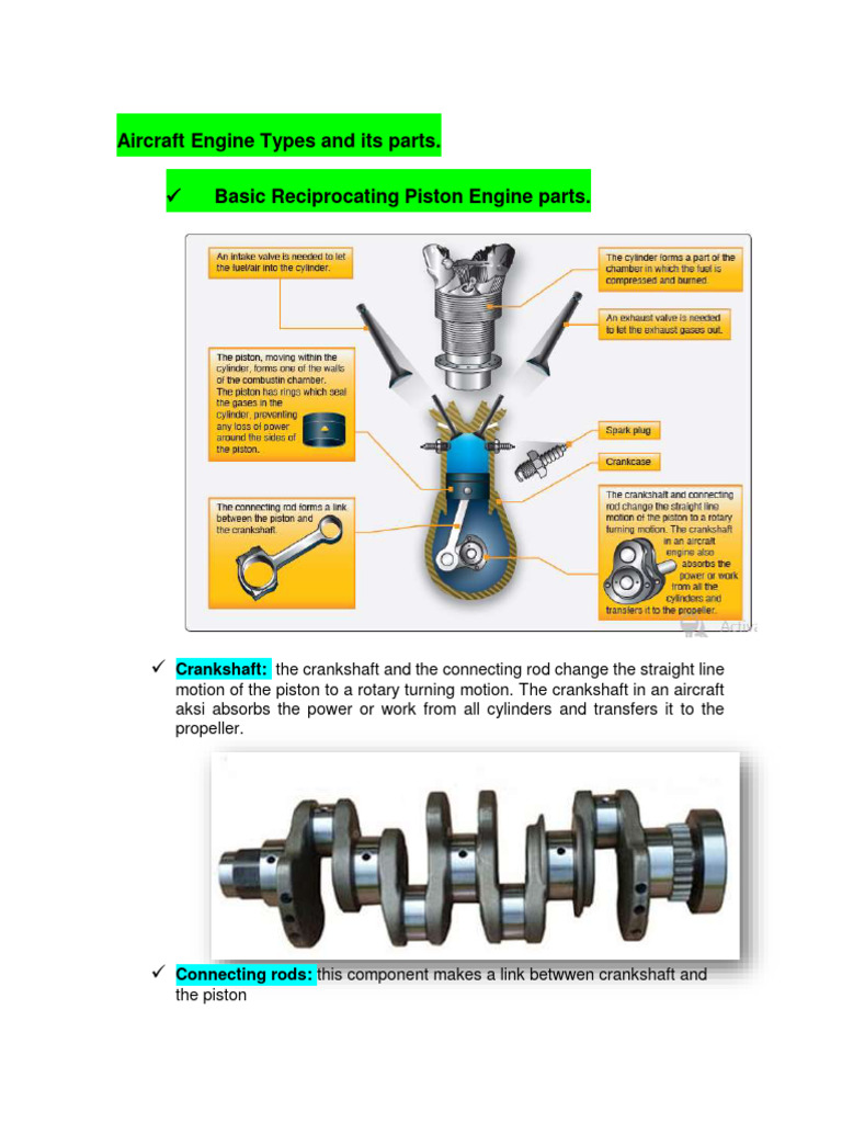 Aircraft Engine Types and its parts | PDF | Internal Combustion Engine ...