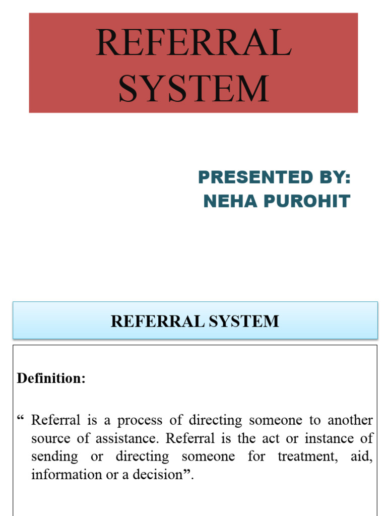 REFFERAL SYSTEM | PDF | Health Care | Hospital