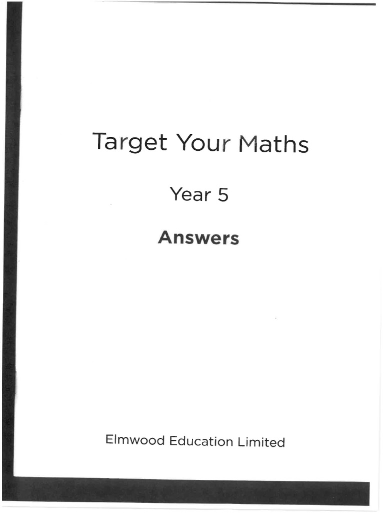 Target Your Maths Year 5 Answers Book Compress | PDF