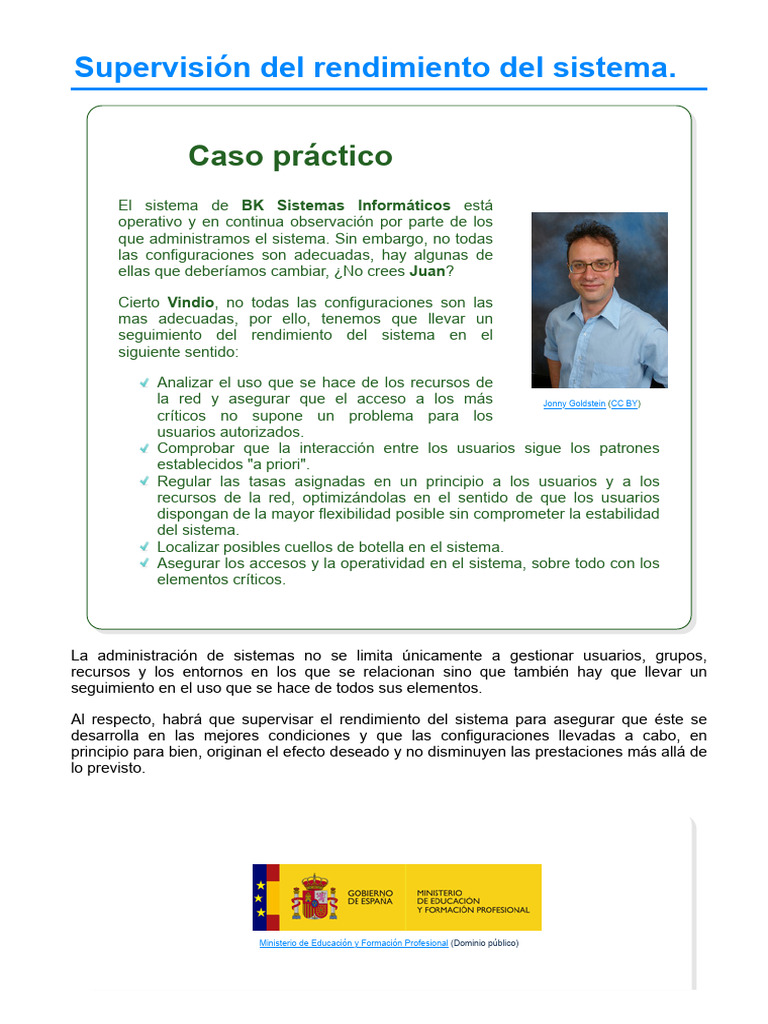 ISO08. - Supervisión Del Rendimiento Del Sistema | PDF | Sistema ...