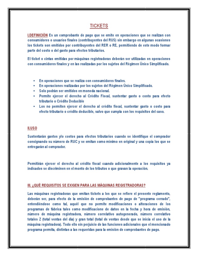 Ticket Documentacion | PDF | Factura | Impuestos
