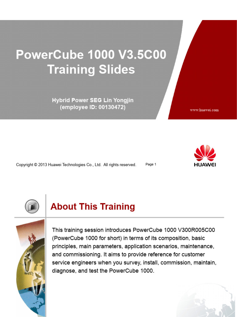 PowerCube 1000 V300R005C00 Training Slides | PDF | Photovoltaics ...
